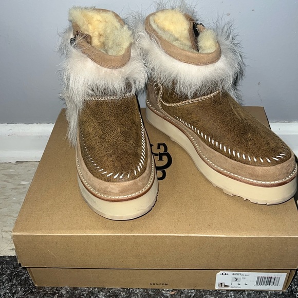 UGG | Shoes | Ugg Chestnut Fluff Punk Boot | Poshmark